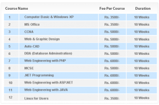 PUCIT Short Courses 2019 in Professional Software & Hardware