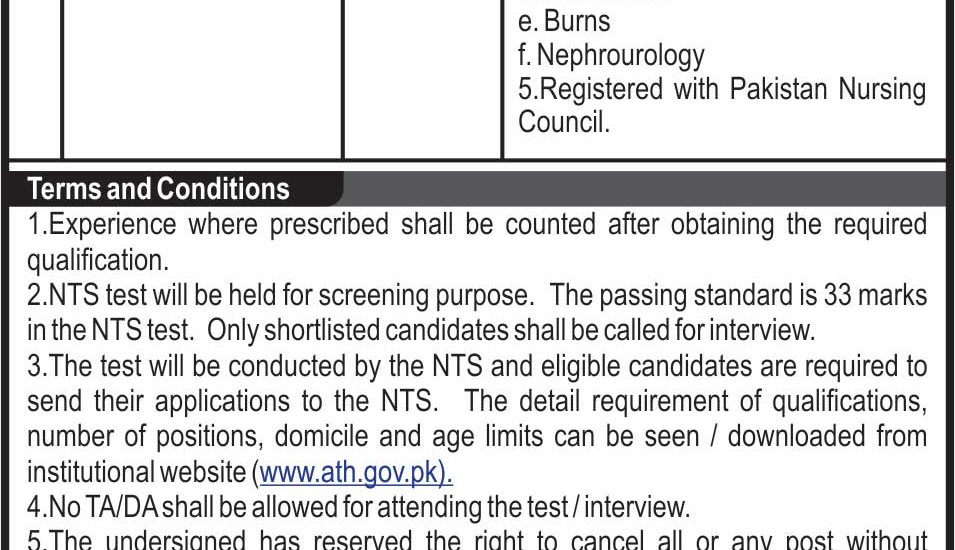 National Testing Service NTS Jobs January 2019 Application Form ...