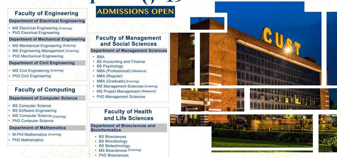 CUST Islamabad Spring Admission 2019 Capital University Of Science