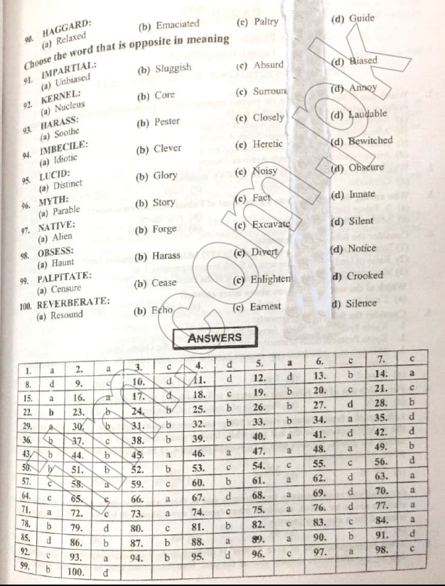 FPSC FIA Inspector Investigation Past Papers PDF Download