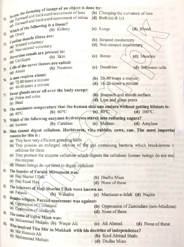 FPSC FIA Inspector Investigation Past Papers PDF Download