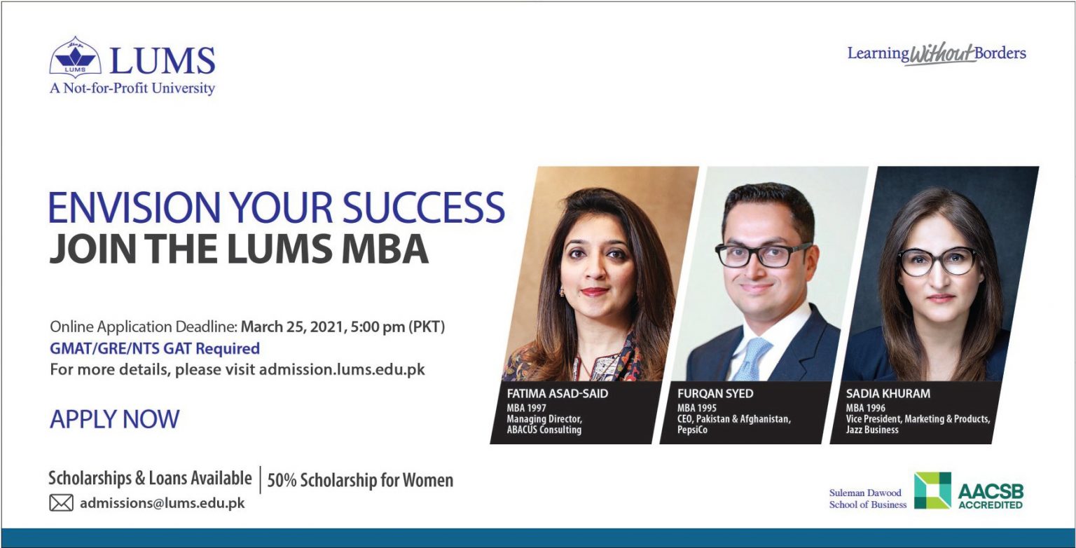 Lahore University of Management Sciences LUMS Admissions 2025