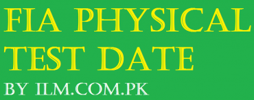 FIA Physical Test Date 2025 Constable, ASI, Sub Inspector