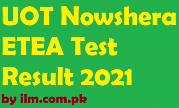 UOT Nowshera ETEA Test Result 2022