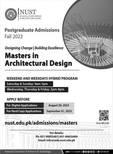 NUST University PhD and Masters Admission 2025 Form