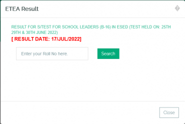 ETEA School Leader Result 2025