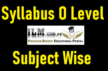 Syllabus O Level 2025 Subject Wise