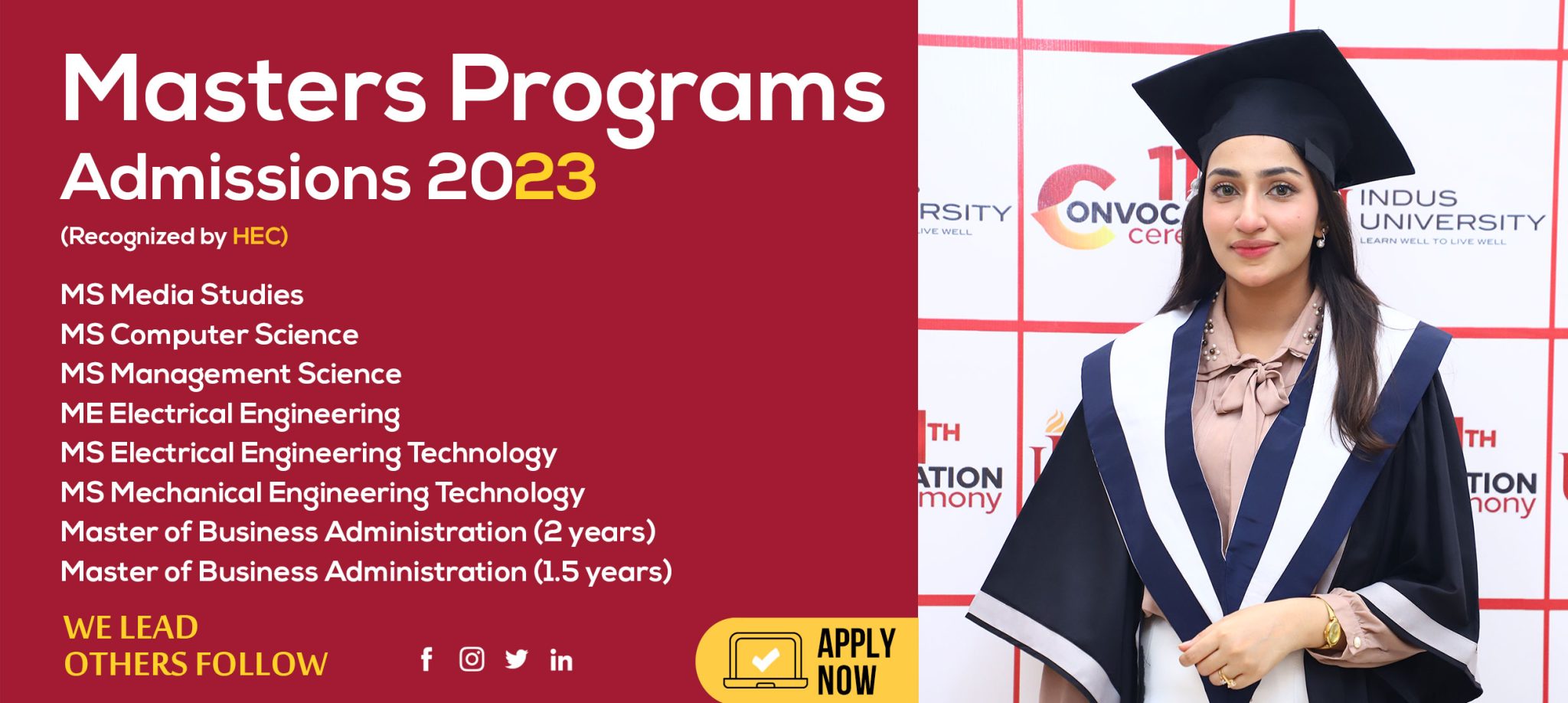 Indus University Admission 2025 Form Online Apply, Test Date