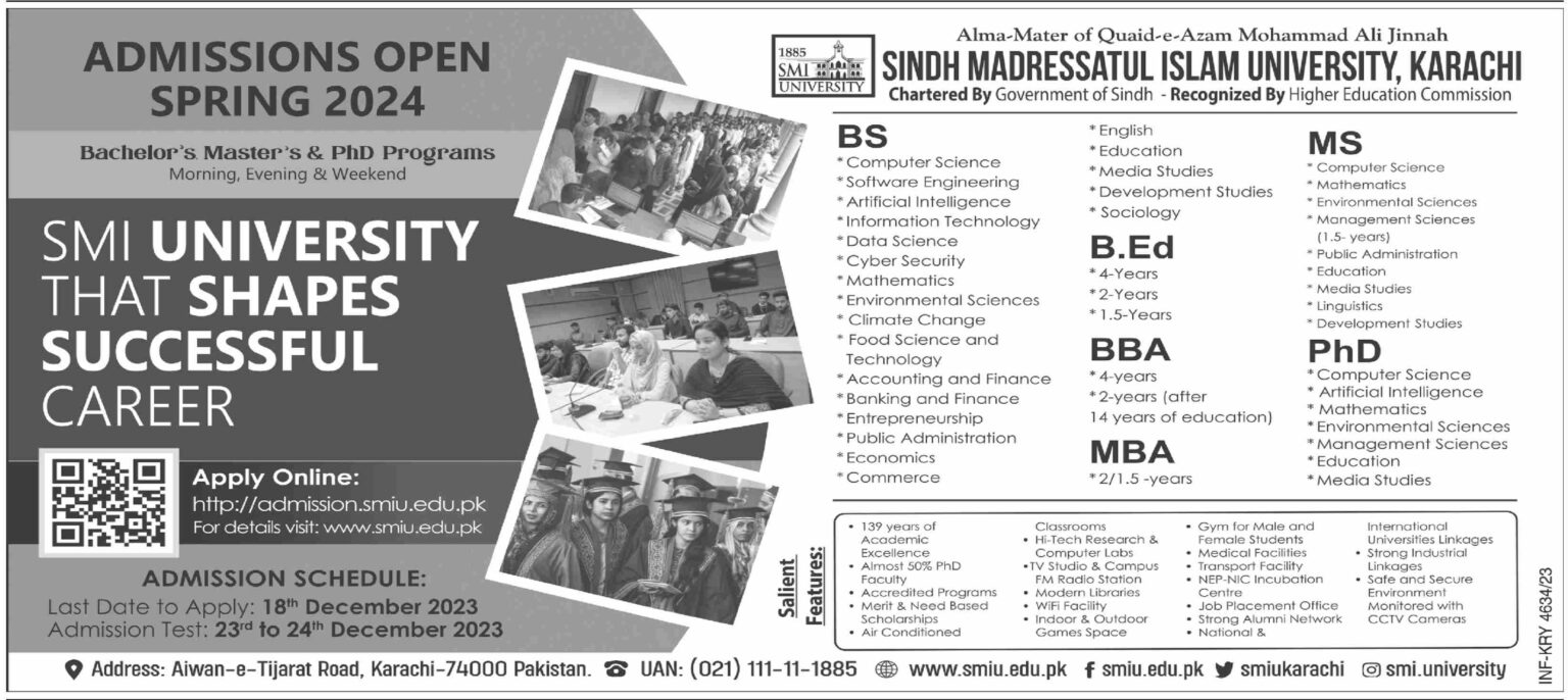 SMIU Admission 2025 Last Date | Apply Online